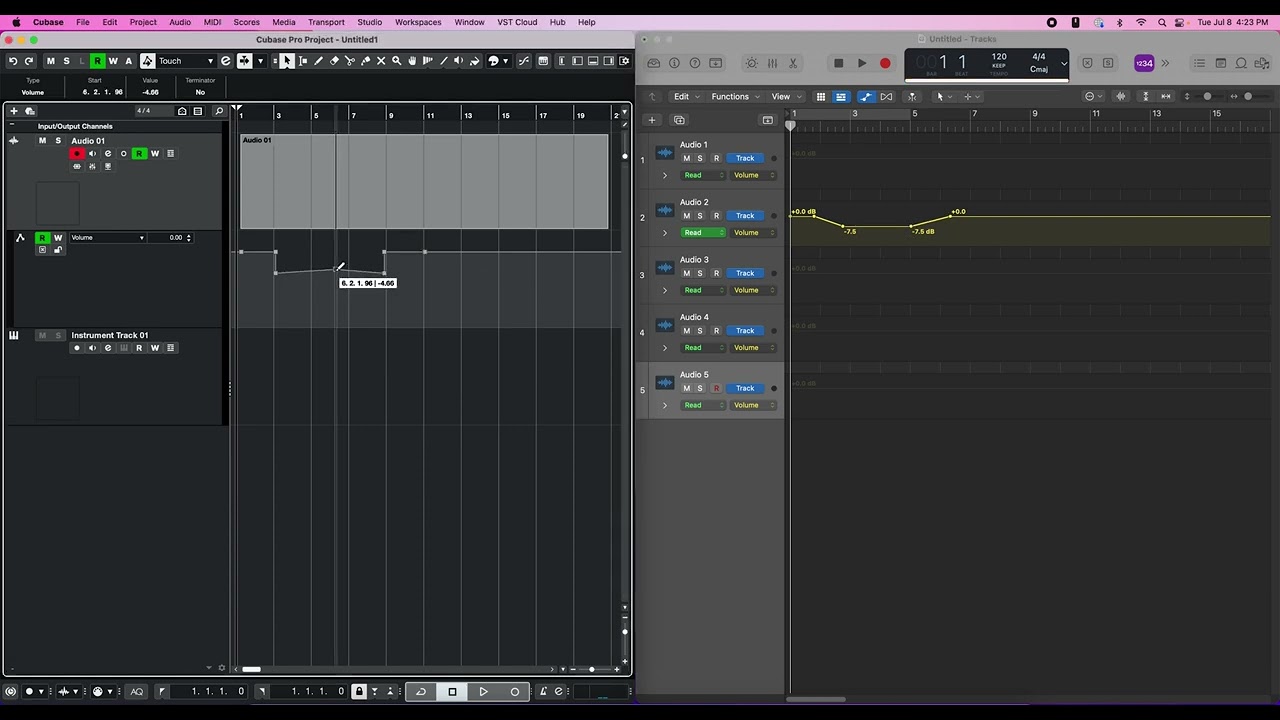 Have automation line between points ramp not jump - Cubase - Steinberg Forums