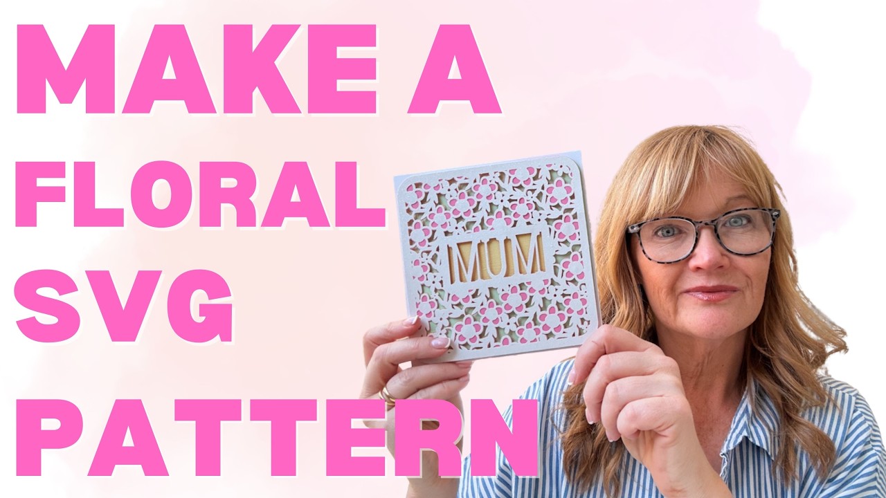 Cricut Floral Pattern & Card Tutorial, Make A Mother’s Day or Wedding Cards With Three Flowers