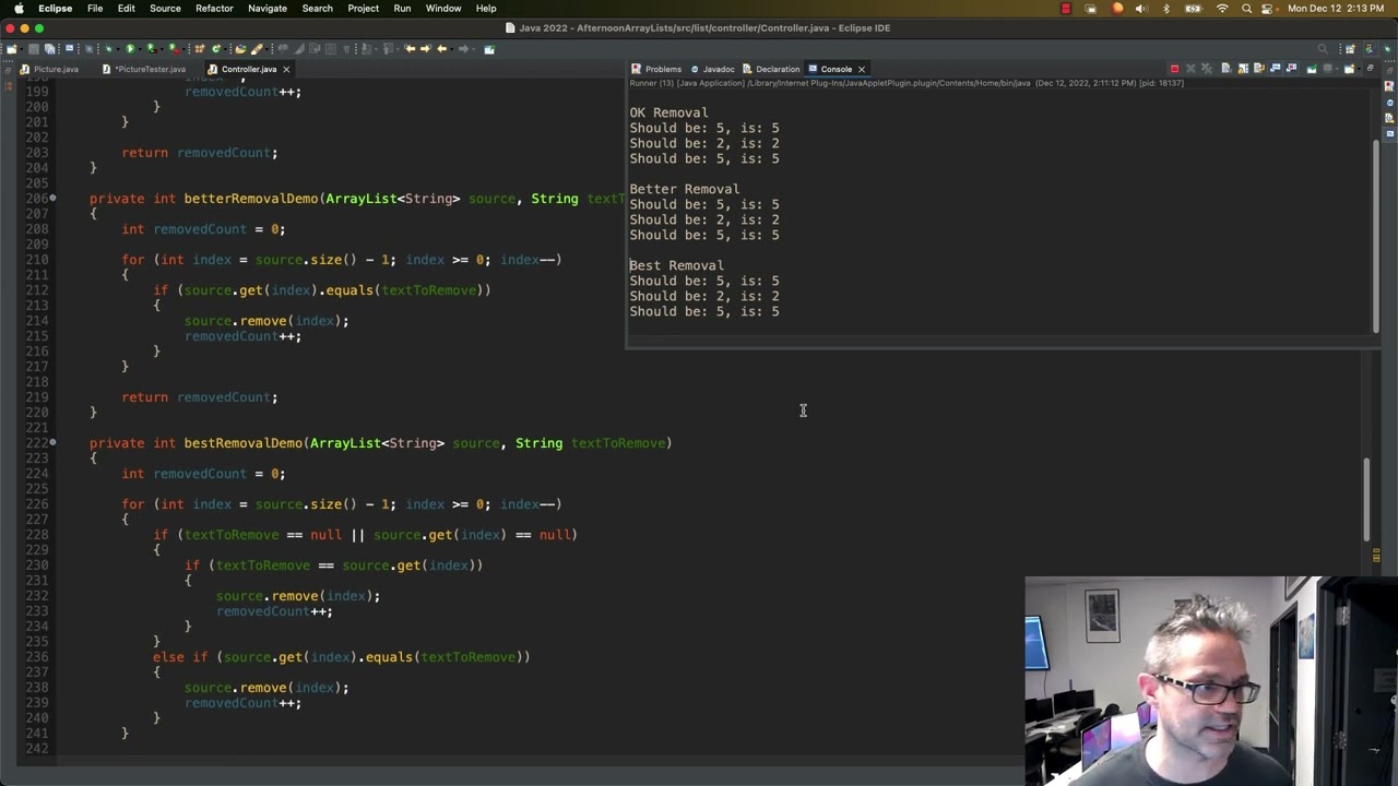 Searching and removing values from an ArrayList in Java