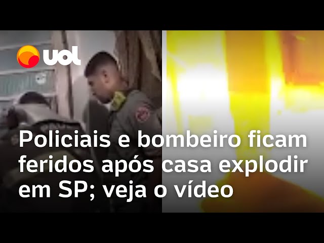 Casa explode durante ocorrência e deixa 5 PMs feridos em SP