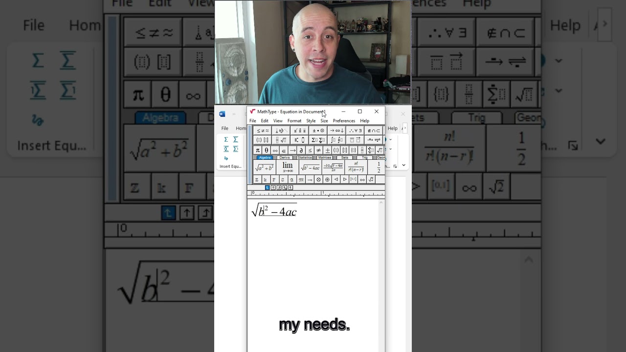 Insert equation with MathType #shorts #short