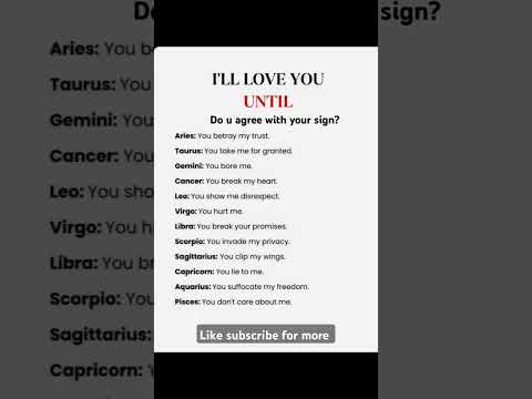 Zodiac Signs - I Love You until...😷🤥 #zodiac #viralshorts @Tarot_horoscopeby-Tee
