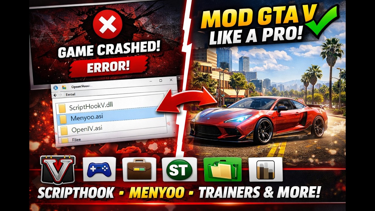 GTA V Modding Guide For Beginners (ScriptHook + Setup + Fixes)