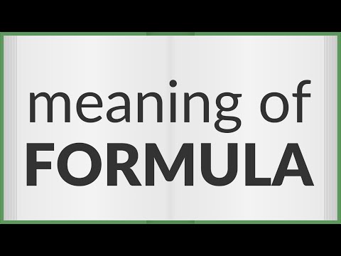Formula | meaning of Formula