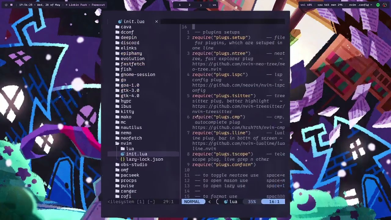 my rose-pine theme rice :3