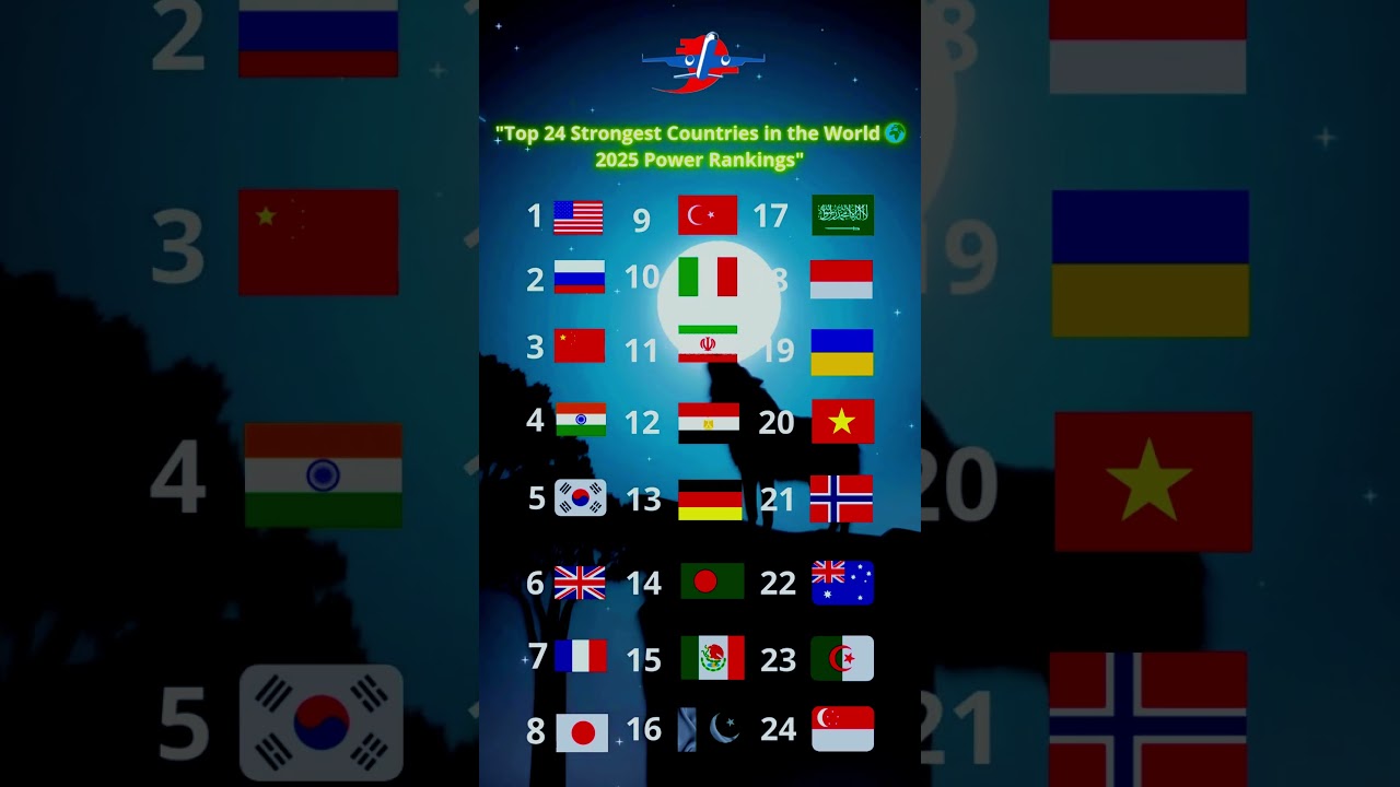 Top 24 Strongest Countries in the World 🌍 | 2025 Power Rankings