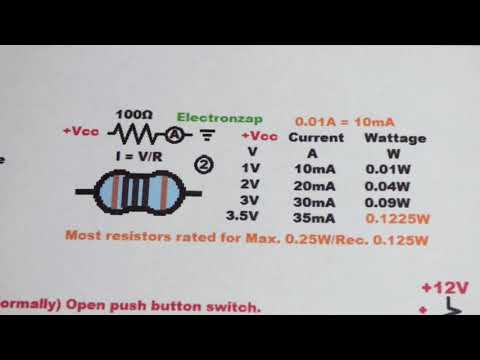 Current through 100 ohm resistor and wattage