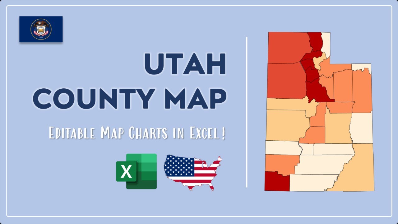 Utah County Map in Excel - Counties List and Population Map