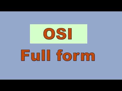 OSI full form | OSI stands for | Full form of osi