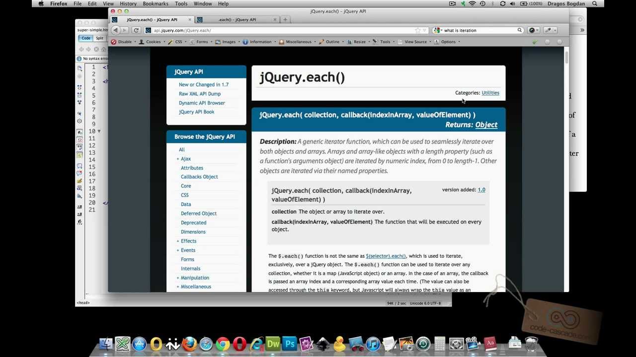 INTRO to jQUERY .EACH() FUNCTION - Super Simple Javascript/jQuery Tutorials