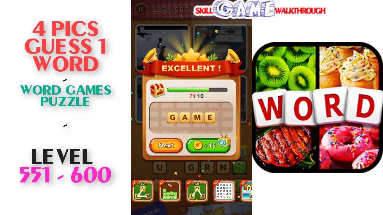 4 Pics Guess 1 Word Level 551 - 600 Walkthrough