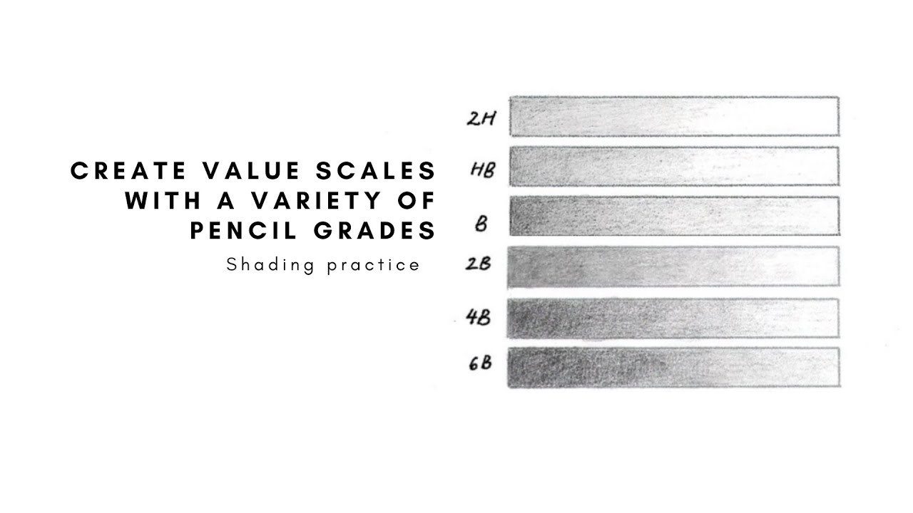 Create value scales with a variety of pencil grades| Shading practice