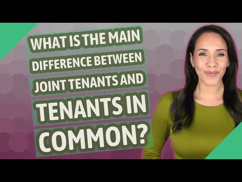 What is the main difference between joint tenants and tenants in common?
