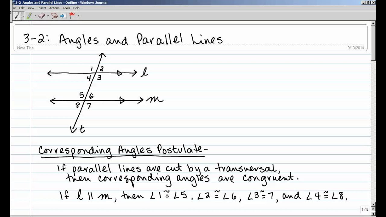 3-2 Angles and Parallel Lines