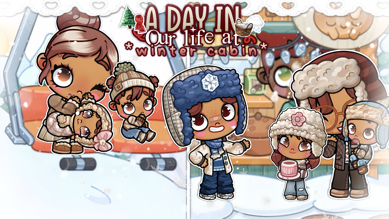 A day in our life at our *WINTER CABIN* 🪵🧣🌲|| *with voice* || avatar world.