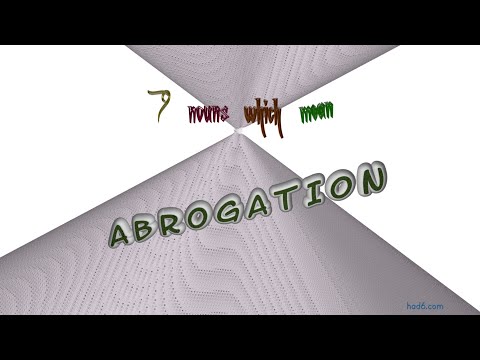 abrogation - 7 nouns with the meaning of abrogation (sentence examples)