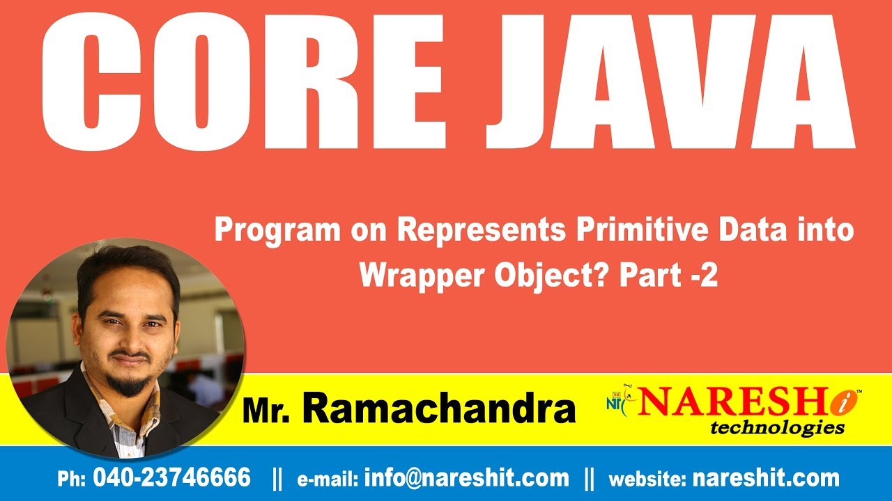 Program on Represents Primitive Data into Wrapper Object? Part -2 | Core Java Tutorial