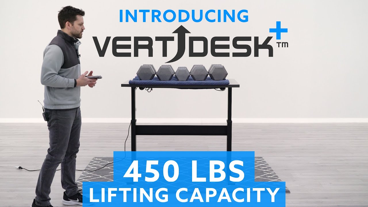 VertDesk v3+ PLUS w/ Voice Control - 450 lbs Capacity