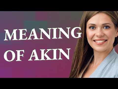 Akin | meaning of Akin