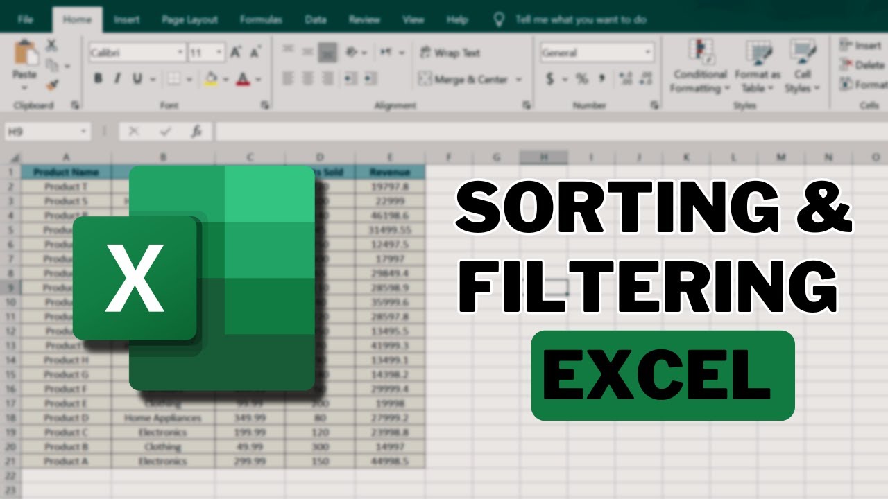 Sorting and Filtering Data in Excel | How to Organize and Search Data Efficiently