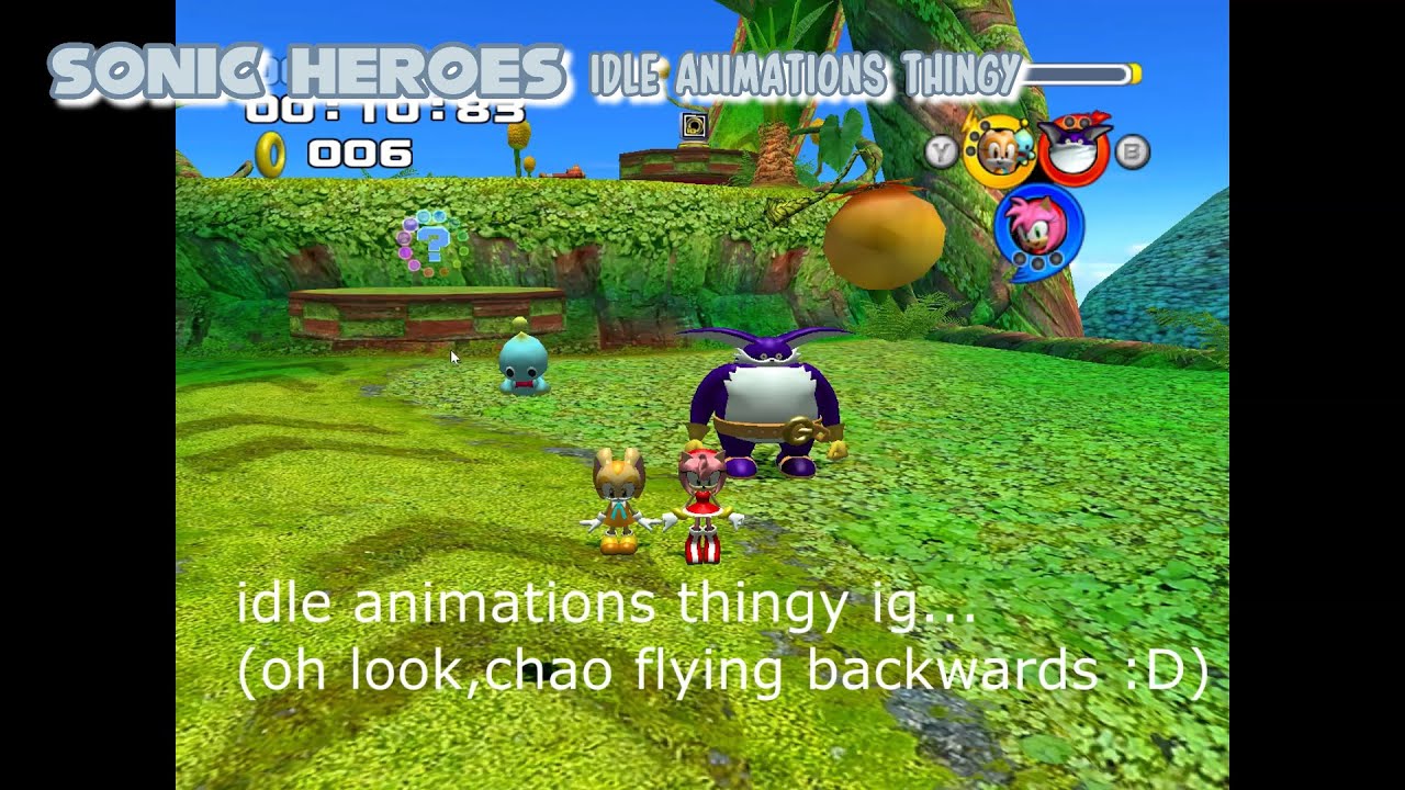 sonic heroes idle animations thingy