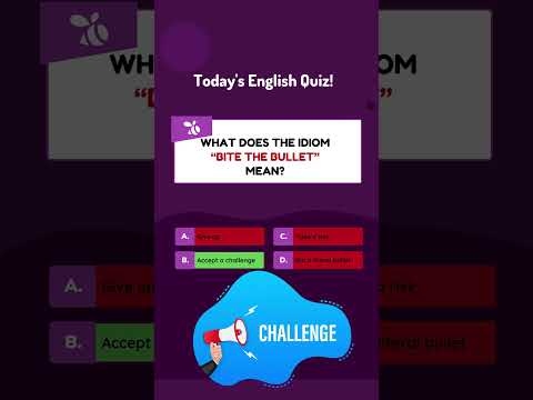 Idiom bite the bullet | Daily English Quiz #shorts