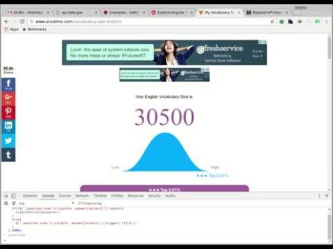 Solving the "English Vocabulary Size" Test