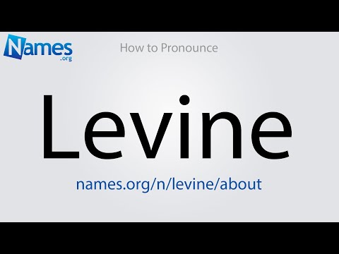 How to Pronounce Levine