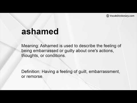 ashamed Meaning