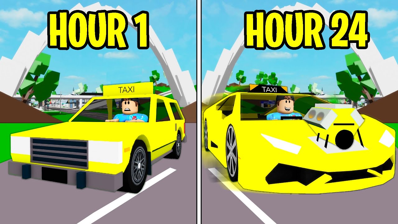 24 HOURS As A TAXI DRIVER In Brookhaven RP.. (FULL MOVIE)