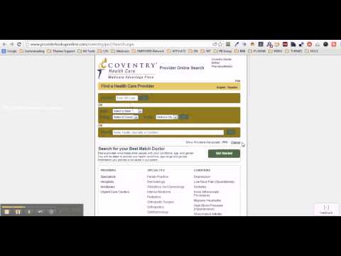 How to Lookup Coventry Advantra Medicare Provider & Hospital