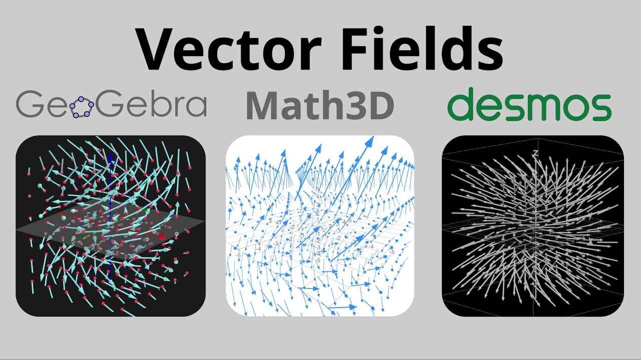 Vector Fields in GeoGebra, Desmos & Math3D