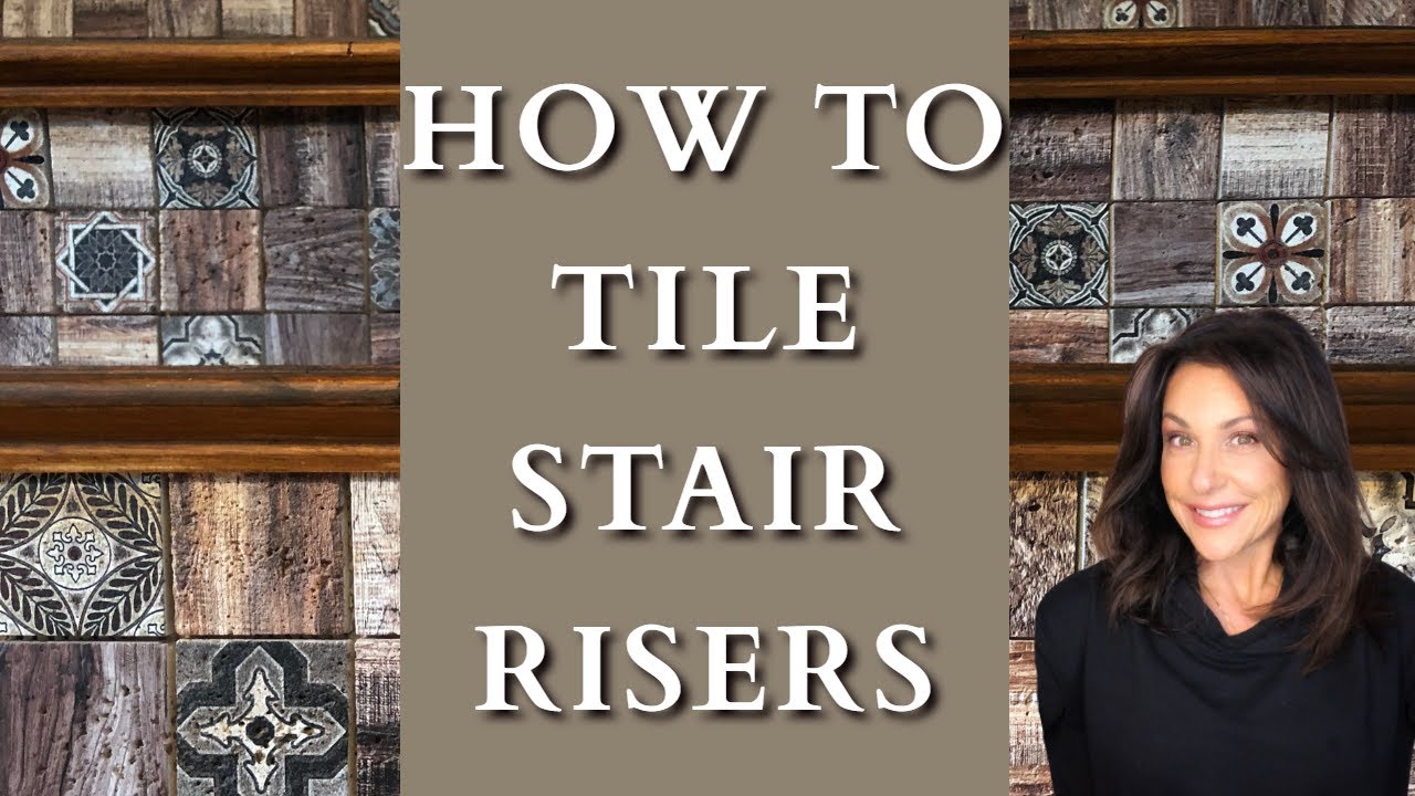 HOW TO TILE STAIR RISERS |  DIY Tile Project For Stairs!!