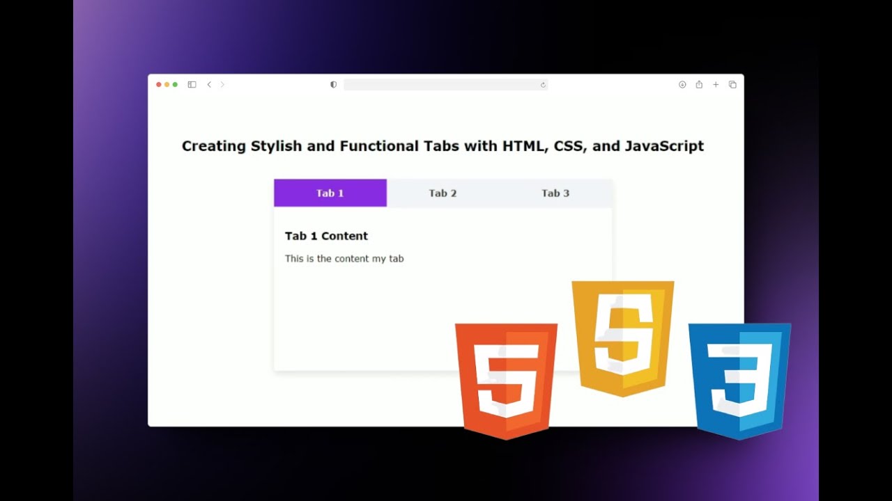 Creating Tabs for Beginners using HTML, CSS, and JavaScript | Full Guide