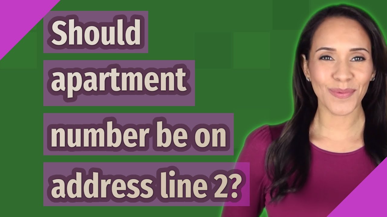Should apartment number be on address line 2?
