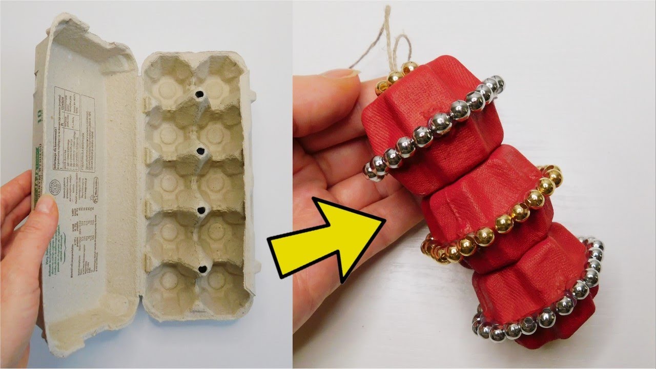 Christmas Tree Ornament DIY / Recycle Egg Boxes / Handmade Decoration Idea