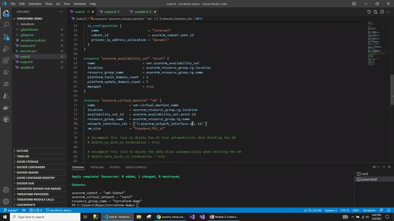 Module 3 Create azure Linux Virtual Machine using terraform