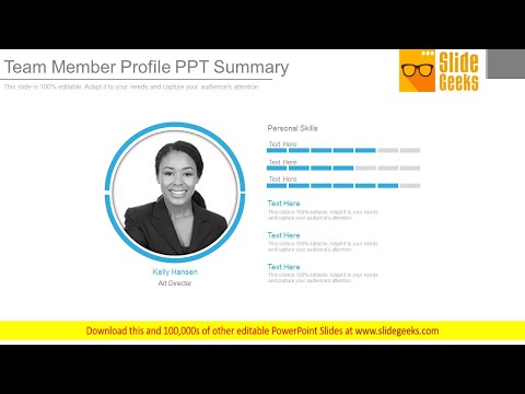 Team Member Profile Ppt Summary