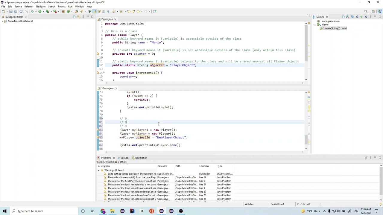 Java Game Programming #3 - Let's learn some Java (Part 2)