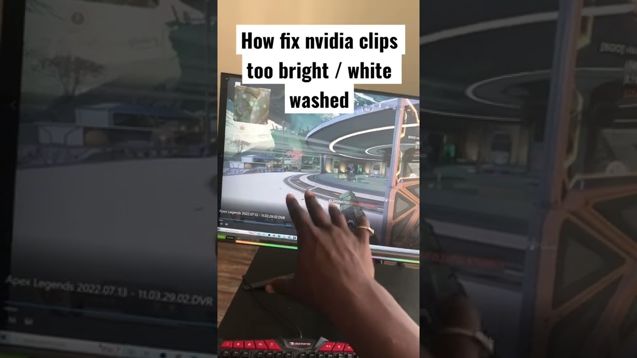 How to fix nvidia clips too bright / white washed #shorts #gaming #howto #fix #windows #pc