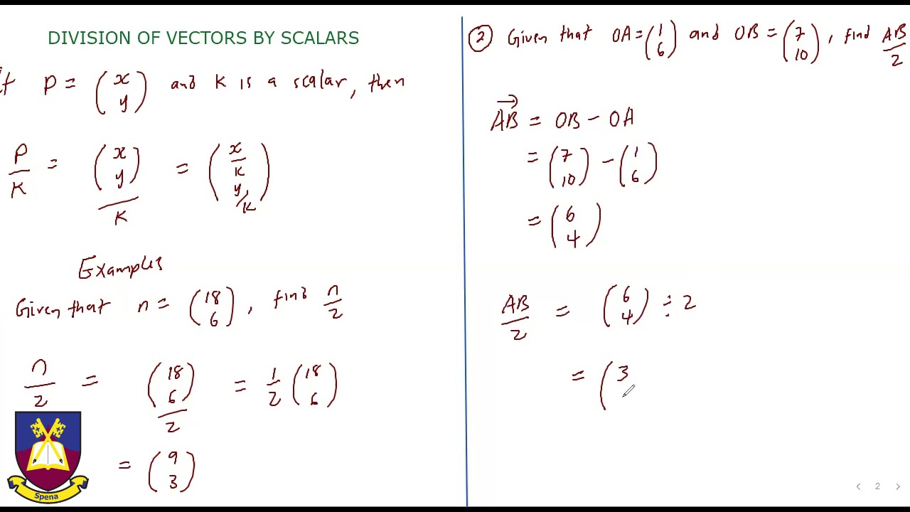 Senior Two Math (Vectors Part 3)