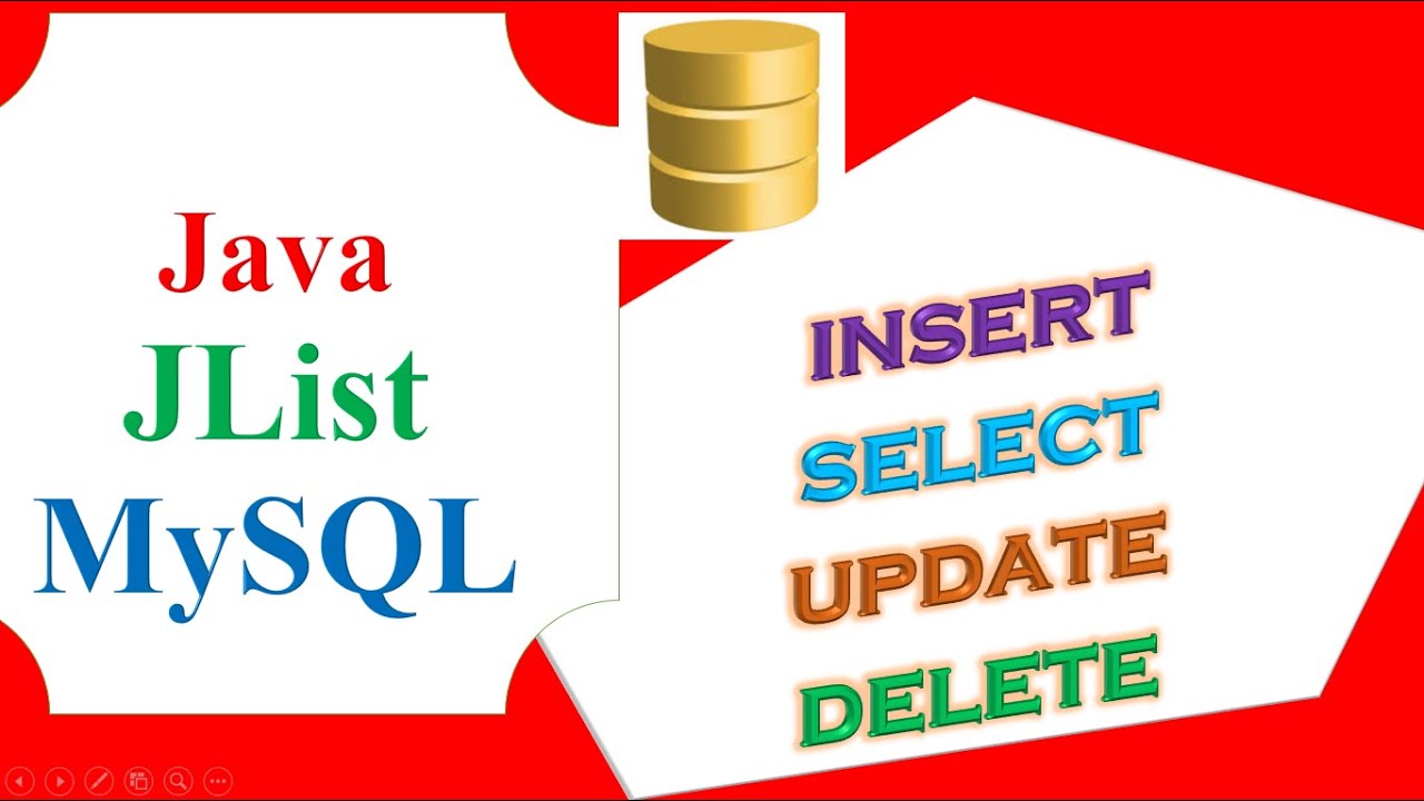 Java MySQL Database Ep.03 : JList CRUD - INSERT,SELECT,UPDATE,DELETE,CLEAR Full