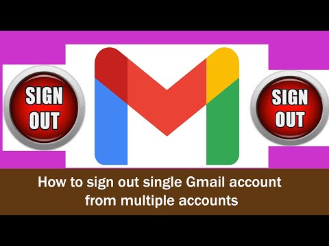 how to sign out single Gmail account from multiple accounts