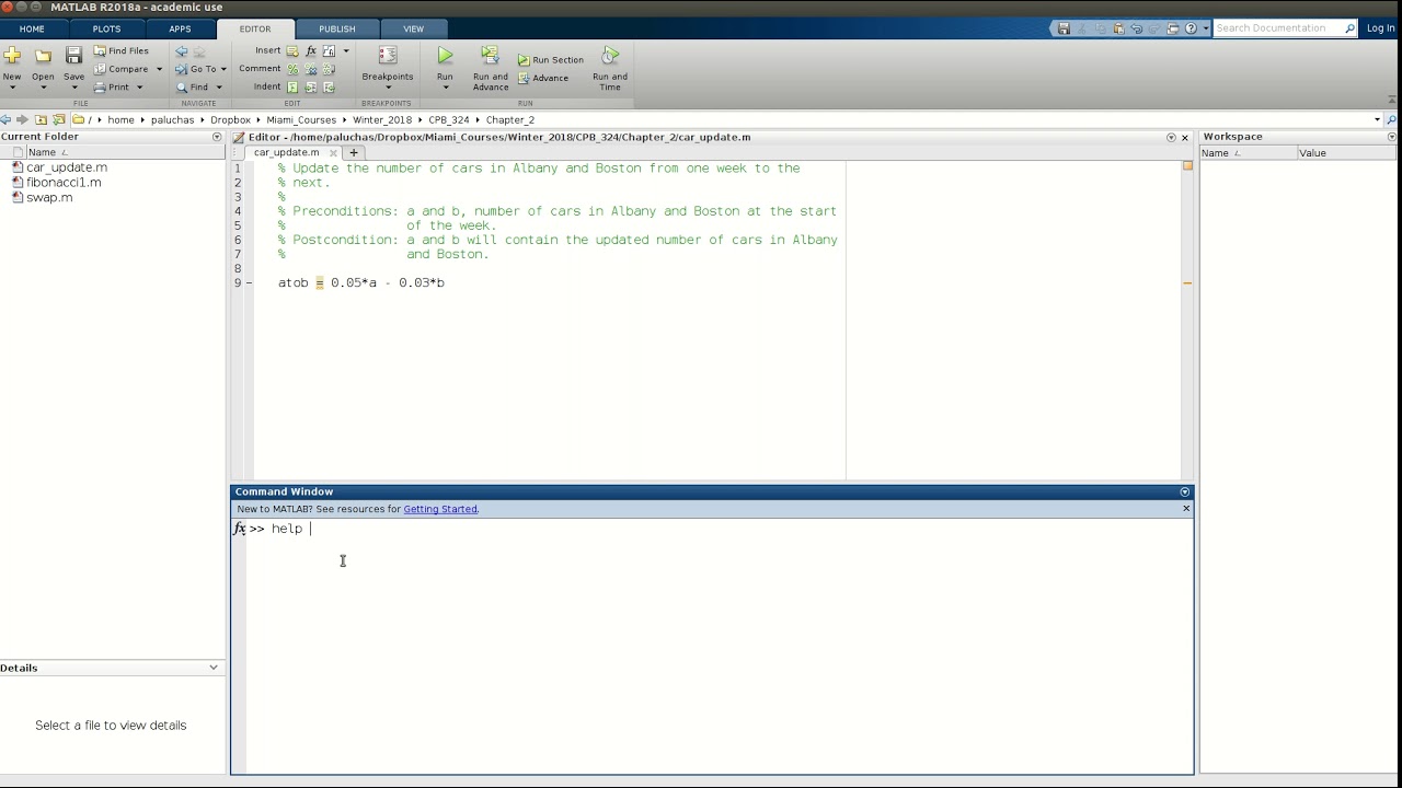 Example 2.3 from Chapter 2: Scripts