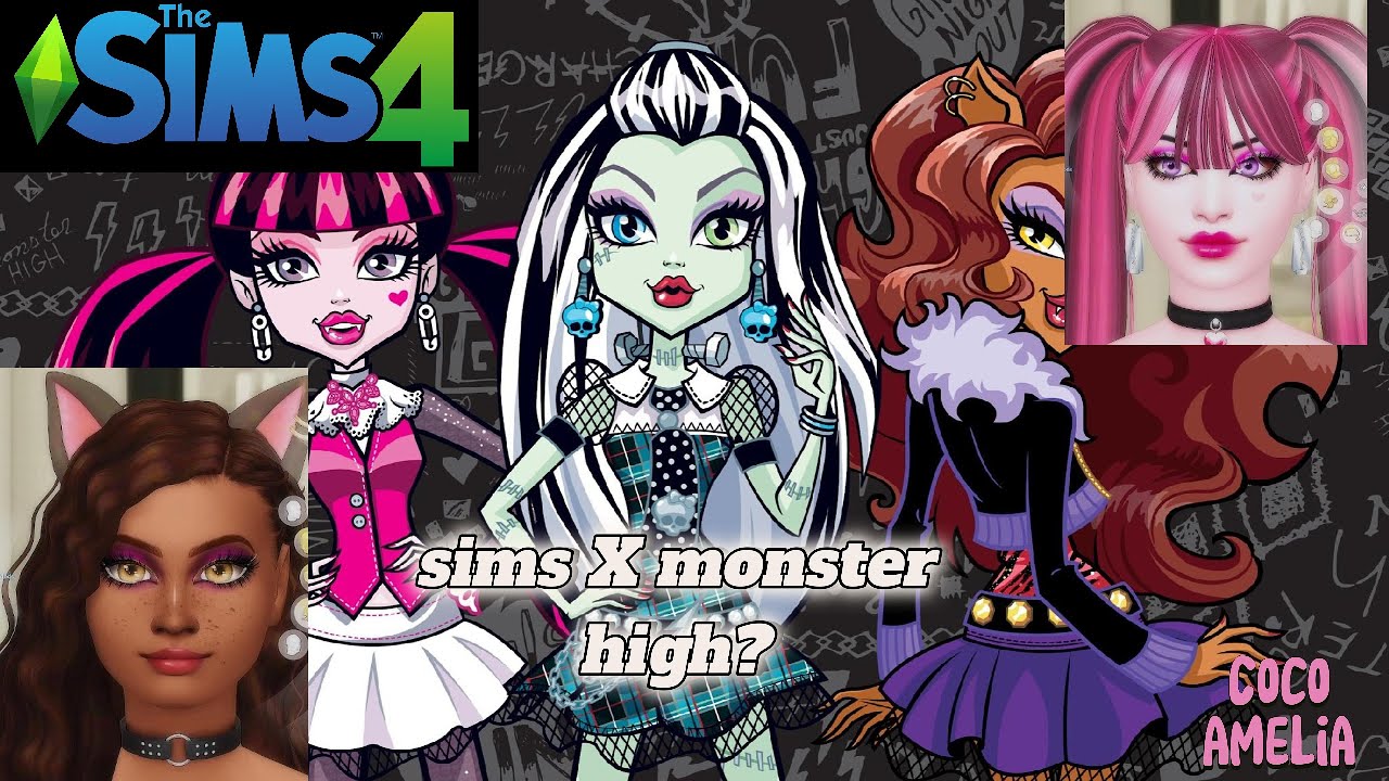 Making MONSTER HIGH DOLLS in The Sims 4! + CC links🦇💕
