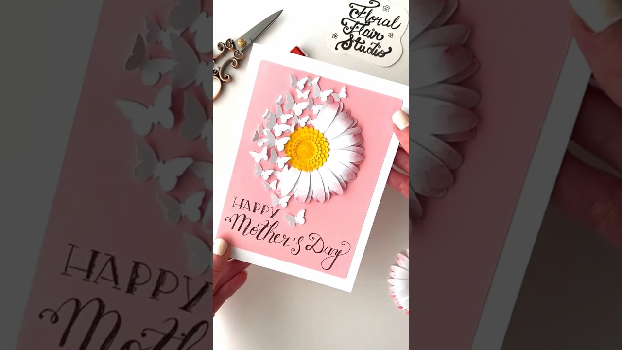 Mother’s Day Card, Paper Flower Template, Baby Shower Gift, DIY Card, Cricut Crafts, Make your Own