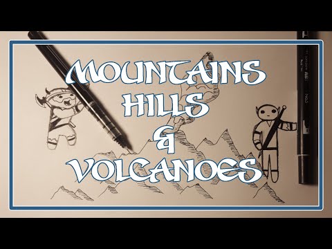 Fantasy Map Making: Mountains, Hills, and Volcanoes