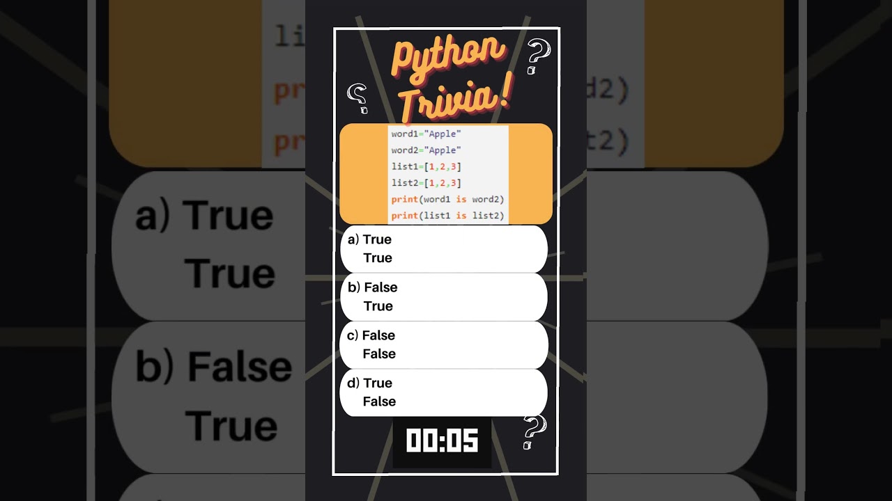 Python Trivia   List 65 #coding #python #techcommunity #shorts #trending #viral #datascience