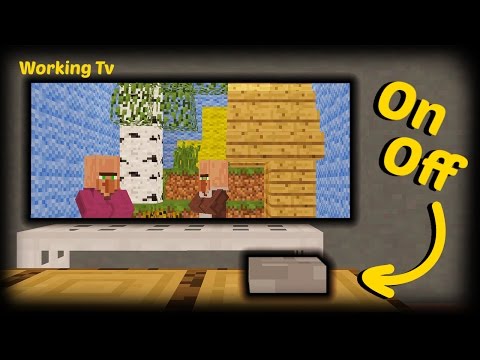 Minecraft - How To Make A Working Tv Minecraft Project