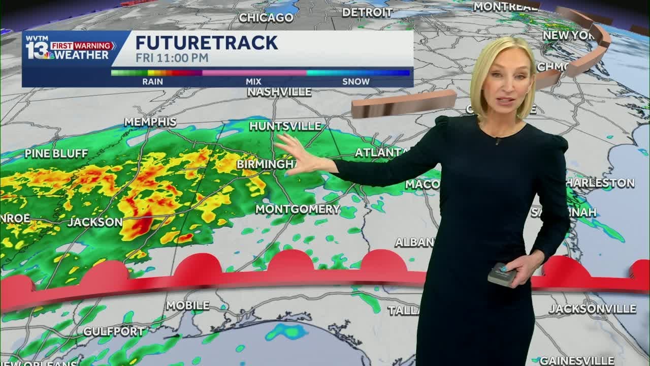 Alabama's weather forecast: More rain headed into the area on Friday and the start of the weekend